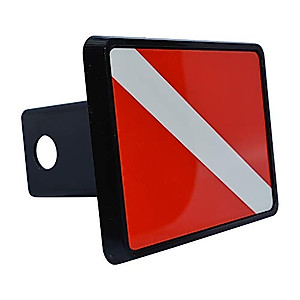 Diver Down Flag Trailer Hitch Cover Plug Gift Idea Scuba Diving