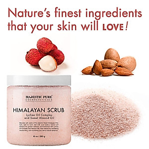Majestic Pure Himalayan Body Scrub and Coffee Scrub Bundle – Exfoliating Salt Scrub and Cellulite Scrub Combo