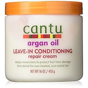Cantu Argan Oil Leave-In Conditioner Repair Cream 16 Ounce (473ml) (2 Pack)