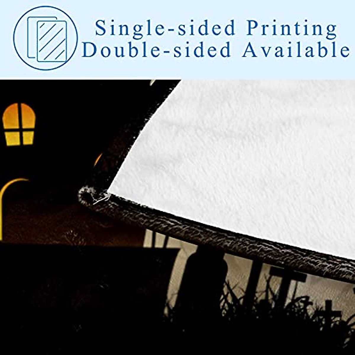 Creepy Halloween Prints Soft Warm Cozy Blanket Throw for Bed Couch Sofa Picnic Camping Beach, 150×100cm