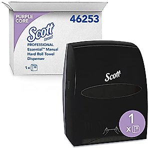 Scott Essential Hard Roll Paper Towel Dispenser (46253), Fast Change Smoke (Black)