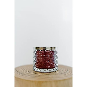 Gold Canyon™ - Pomegranate Scented Candle, Three-Wick, Heritage Diamond-Cut Glass Jar, New & Improved Look 2022