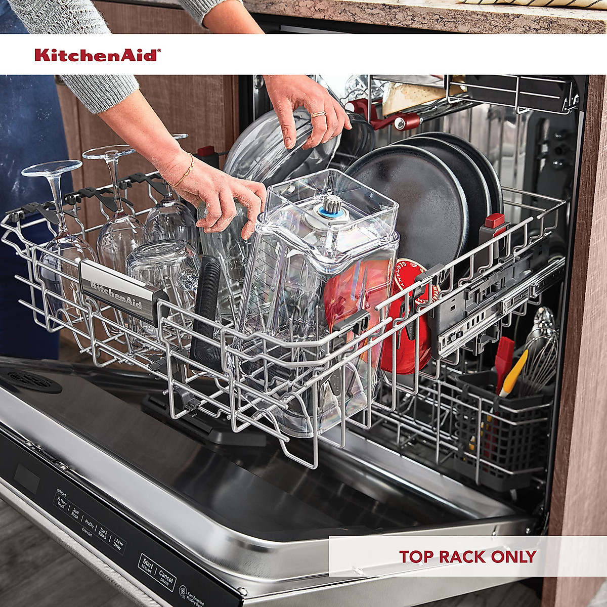 KitchenAid Gourmet Forged Triple-Rivet Chef Knife with Custom-Fit Blade Cover, 8-inch, Sharp Kitchen Knife, High-Carbon Japanese Stainless Steel Blade, Black