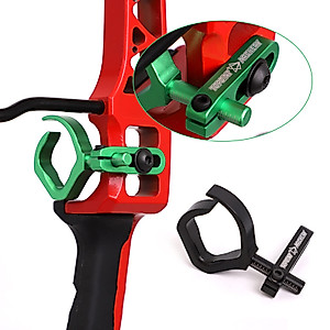 Elkrich Bowfishing Arrow Rest Archery Arrow Rest Aluminum Alloy Arrow Rest Right and Left Hand for Compound Bow Recurve Bow Fishing Accessory (Green)