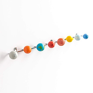 SUCK UK Solar System Coat Hooks - Decorative Wall Mounted Wooden Hanging Rack