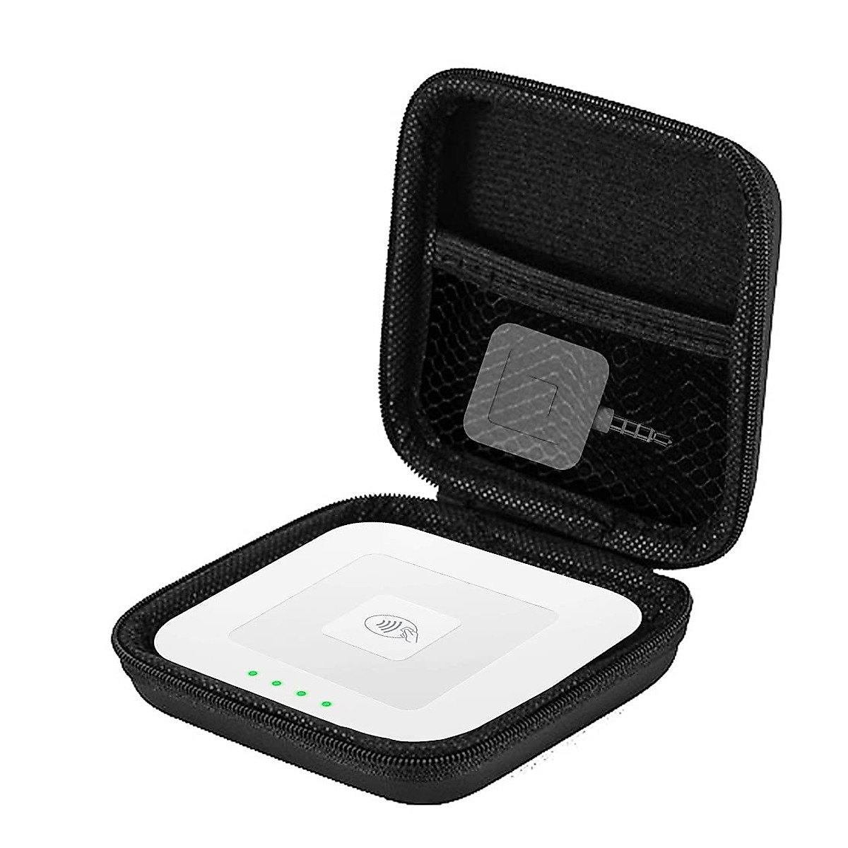 FitSand Hard Case Holder Fits Square A-SKU-0485 Contactless and Chip Reader with USB Charge Cable for EMV Chip Cards/Apple Pay/Android Pay/More