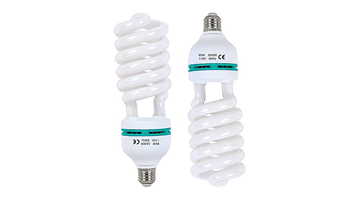 Aqirui 85W 5500K CFL Daylight Bulbs for Photo & Video Studio
