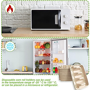 50PCS Disposable Taco Holder for Party，Disposable Taco Plates with 3 Dividers Disposable Taco Holders for Party, Taco Tray Holder, Pulp Fiber Plates Disposable for Taco Tuesday Lazy Susan Taco Bar