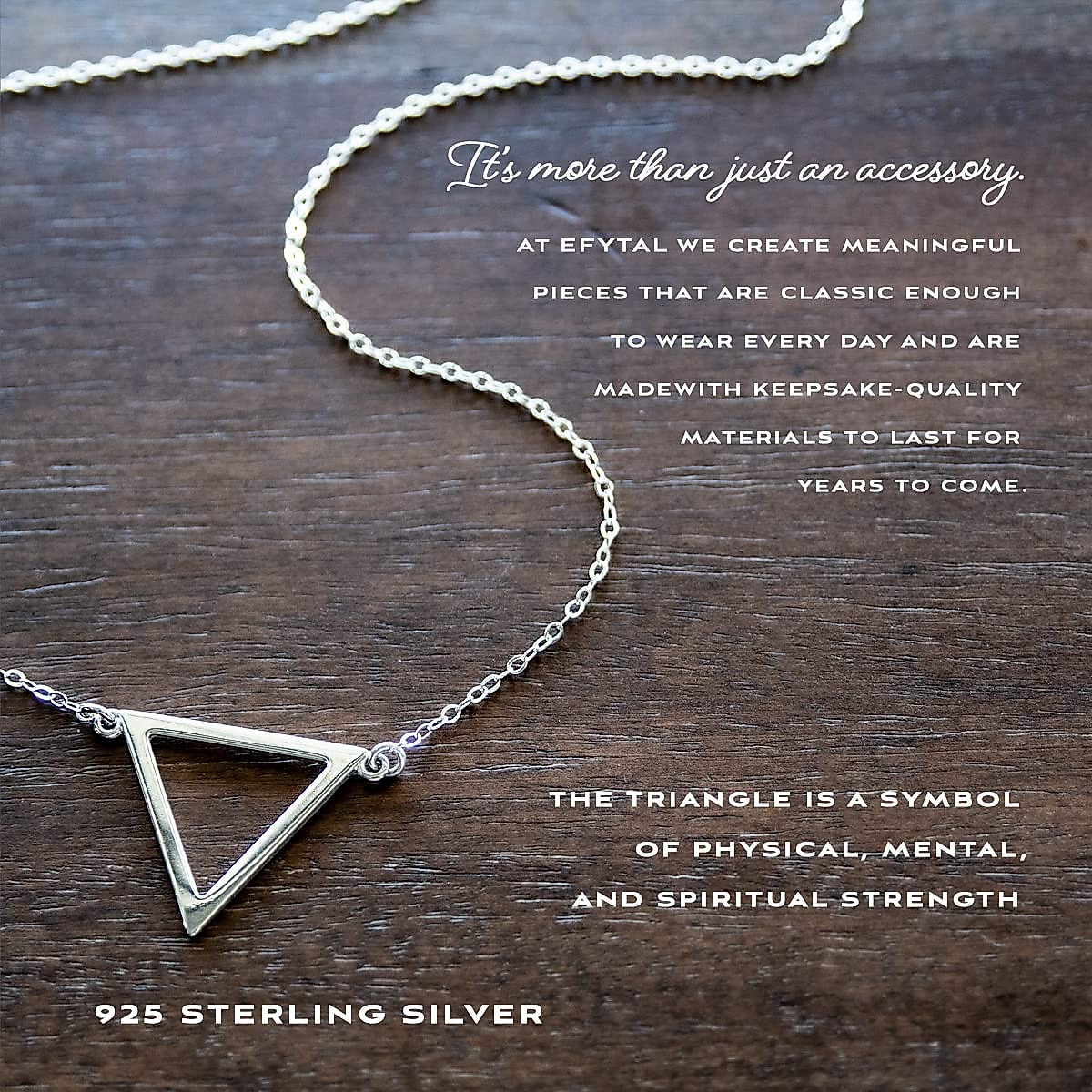 EFYTAL Graduation Gifts for Her 2024, Sterling Silver Triangle Necklace, Encouragement Gifts for Women, College Graduation Jewelry Gift for New Grad