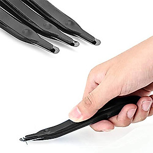 LONGKEY Professional Magnetic Staple Remover Puller Rubberized Staples Remover Staple Removal Tool for School Office and Home 3 PCS Black