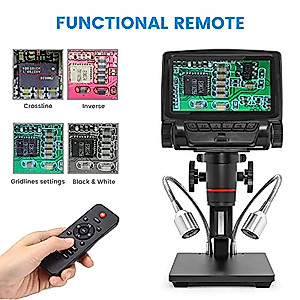 HDMI Digital Microscope for Adults, LINKMICRO LM301 260X 1080P Soldering Electronic Microscope with 5" IPS Screen, UV Filter PCB Repairs SMT SMD Tool, Windows Compatible