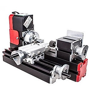chuangsheng Mini Lathe Machine,12V Miniature Metal Multifunction Lathe Machine DIY 20000Rev/min 45135mm