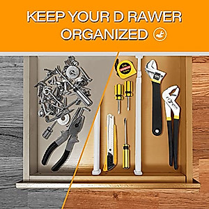 HiYZ Expandable Drawer Dividers, Large Kitchen Utensils Drawer Divider, 2.36" High Adjustable Drawer Organizers Separators for Clothing,Kitchen Utensils,Tools,4 Dividers(12.6"-22.8")