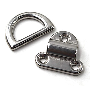 AVRYN Eyebolt Screws,Lifting Ring Eye Bolts,Folding Pad Eye 316 Stainless Steel Lashing Ring Heavy Duty D Ring Tie Down Anchor (Color : 10mm)