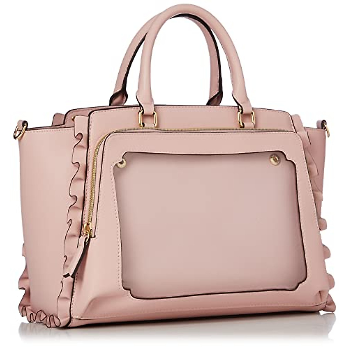 &Shuet Tote Bag/Brief, Official, Thinking Bag, Tote Bag with Clear Pocket, safety pink, One Size