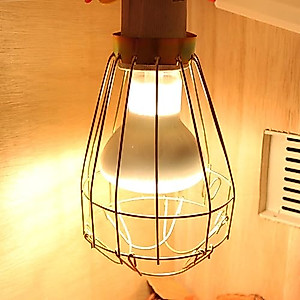 balacoo Ceramic Heat Emitter Bulb Guard Anti Scalding Reptile Heat Lamp Cover Reptile Heat Lamp Mesh Cover