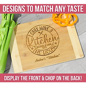 Brew City Engraving –Sharkcoochie, Bad Cook/Chef & Other Funny Designs – Personalized Laser Engraved Bamboo Cutting Boards – Great Gag Gift for Friends, Relatives, Husband, Wife –Shark Coochie Board