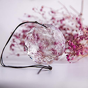 Hanging Crystal Suncatcher Chandelier Crystals Prisms Clear Chandelier Crystals Flower of Life Prisms Suncatcher Window Hanging Ornament Crafts(75MM)