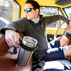 CasaVibe 30Oz Tumbler Handle for Yeti,Suitable for tumblers 2 Pack BPA Free (30 Ounce, Black)