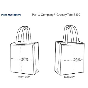 Port & Company - Reusable Grocery Tote Bag,One Size,Natural