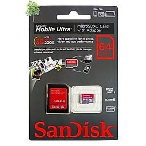 SanDisk Professional Ultra 64GB MicroSDXC GoPro Hero 3 Card is Custom formatted for high Speed Lossless Recording! Includes Standard SD Adapter. (UHS-1 Class 10 Certified 80MB/sec)