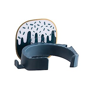 CARURLIFF Hair Dryer Holder Wall Mounted Blower Holder Bathroom Organizer Hair Dryer Wall Mount Holder Arm (Blue)
