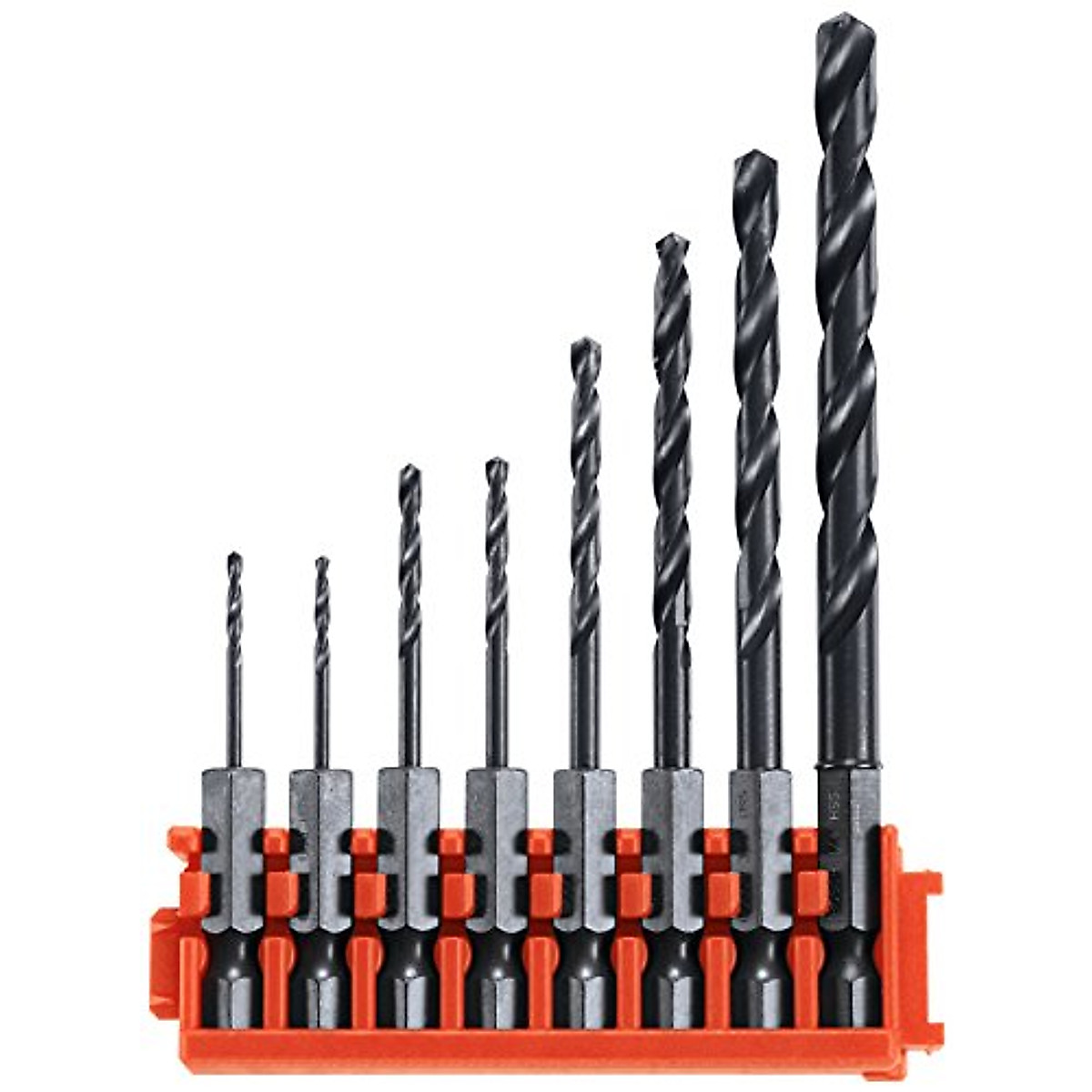 Bosch CCSDV08 Impact Tough Black Oxide Drill Bits with Clip for Custom Case System