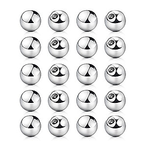 VCMART 20 Pcs Universal Piercing Jewelry Replacement Balls, 16G