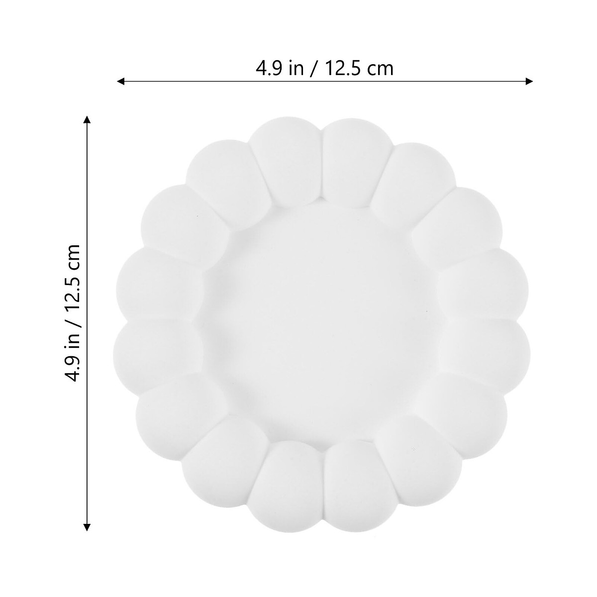 Round Tray Nail Decorations for Nail Art Dining Table Decor Jewelry Tray Home Decor Desk Tray Round Serving Tray Trinket Dish Earrings Holder Wedding White Earring Holder Plaster