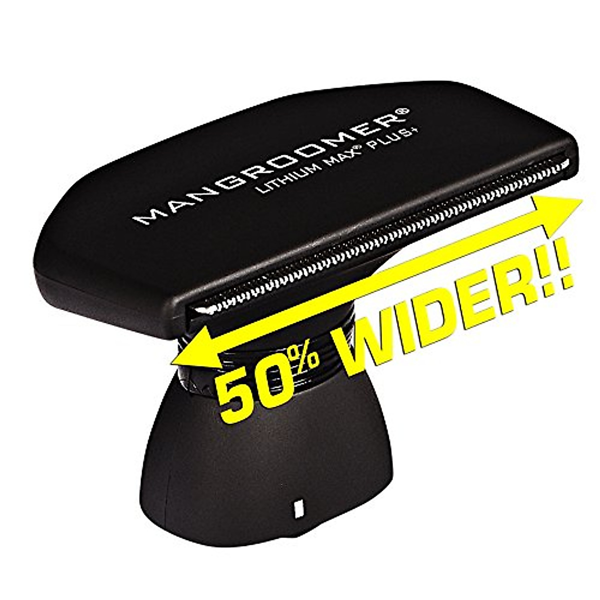 MANGROOMER Lithium Max Plus+ Back Hair Shaver (New 7th Generation) Complete Attachment Head With Shock Absorber Neck & New 50% wider Blade Design