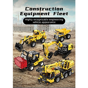 CaDA Construction Vehicle Building Toys - 372Pcs Mining Truck Building Bricks Kit for Age 8-12 Boys Kids Birthday Gifts, STEM Engineering Car Building Blocks Set Model