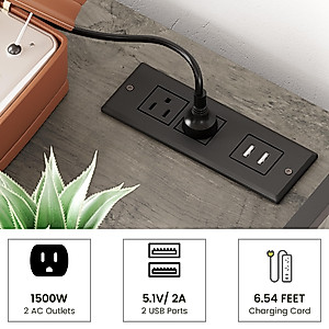 IDEALHOUSE Record Player Table Stand, Grey Record Album Storage Cabinet with Power Outlet, Large Wooden Turntable Stand for Living Room, Bedroom, Office