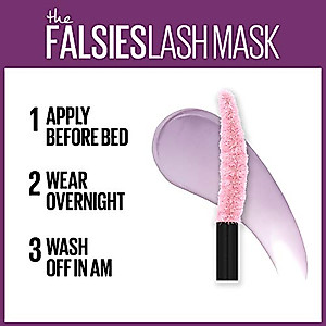 Maybelline New York The Overnight Eyelash Conditioner with Shea Butter and Argan Oil, Falsies Lash Mask, 0.33 Fl Oz