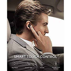 Aipower K01 True Wireless Earbuds Bluetooth 5.0 with 30H Playtime, IPX5 Waterproof, Volume Control, Hands-Free Wireless Headphones Single/Twin Mode