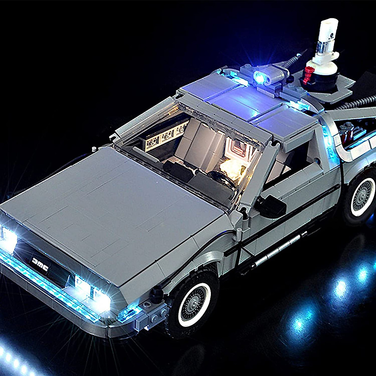MIXIAOKIT LED Light Set Compatible with Lego 10300 Back to The Future Time Machine Delorean Building Set (NOT Included The Model Sets)
