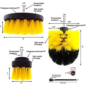 20Piece Drill Brush Attachments Set, Bathroom Surfaces Tub, Shower, Tile and Grout All Purpose Power Scrubber Cleaning Kit –Grout Drill Brush Set – Drill Brushes Set Drill Brush Power Scrubber
