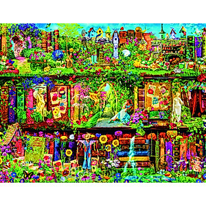 1000 Pieces 1.8MM Thickened Puzzle for Adults Educational Fun Game Intellectual Jigsaw Puzzle for Kids Decompressing Interesting Puzzle Home Decor Gifts(Colorful Garden)
