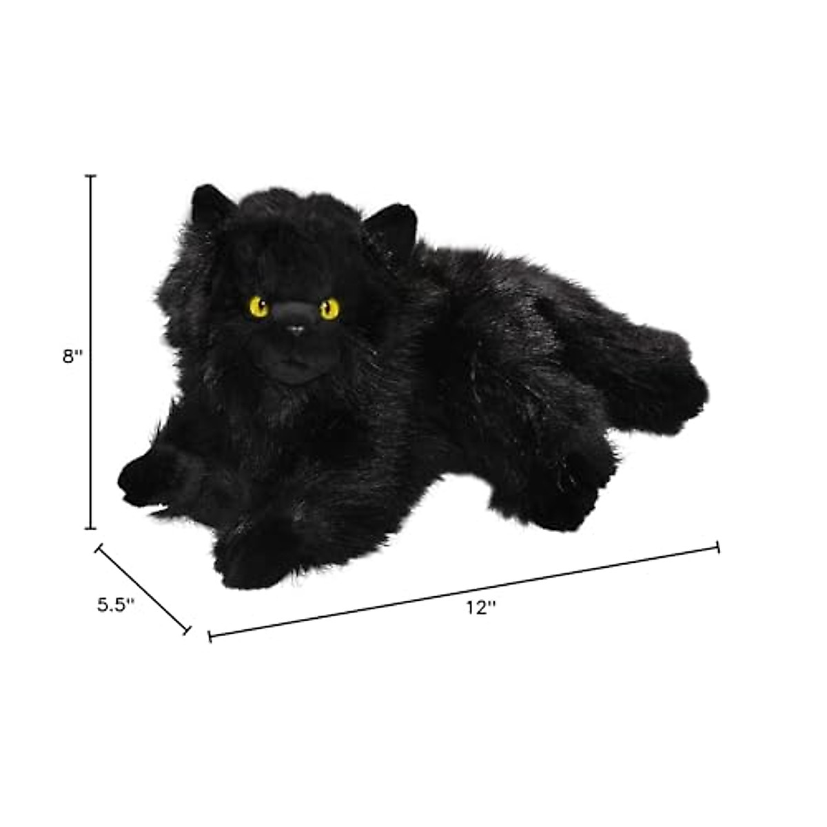 Cat, Persian Black, 12 inches, 30cm, Plush Toy, Soft Toy, Stuffed Animal 3474