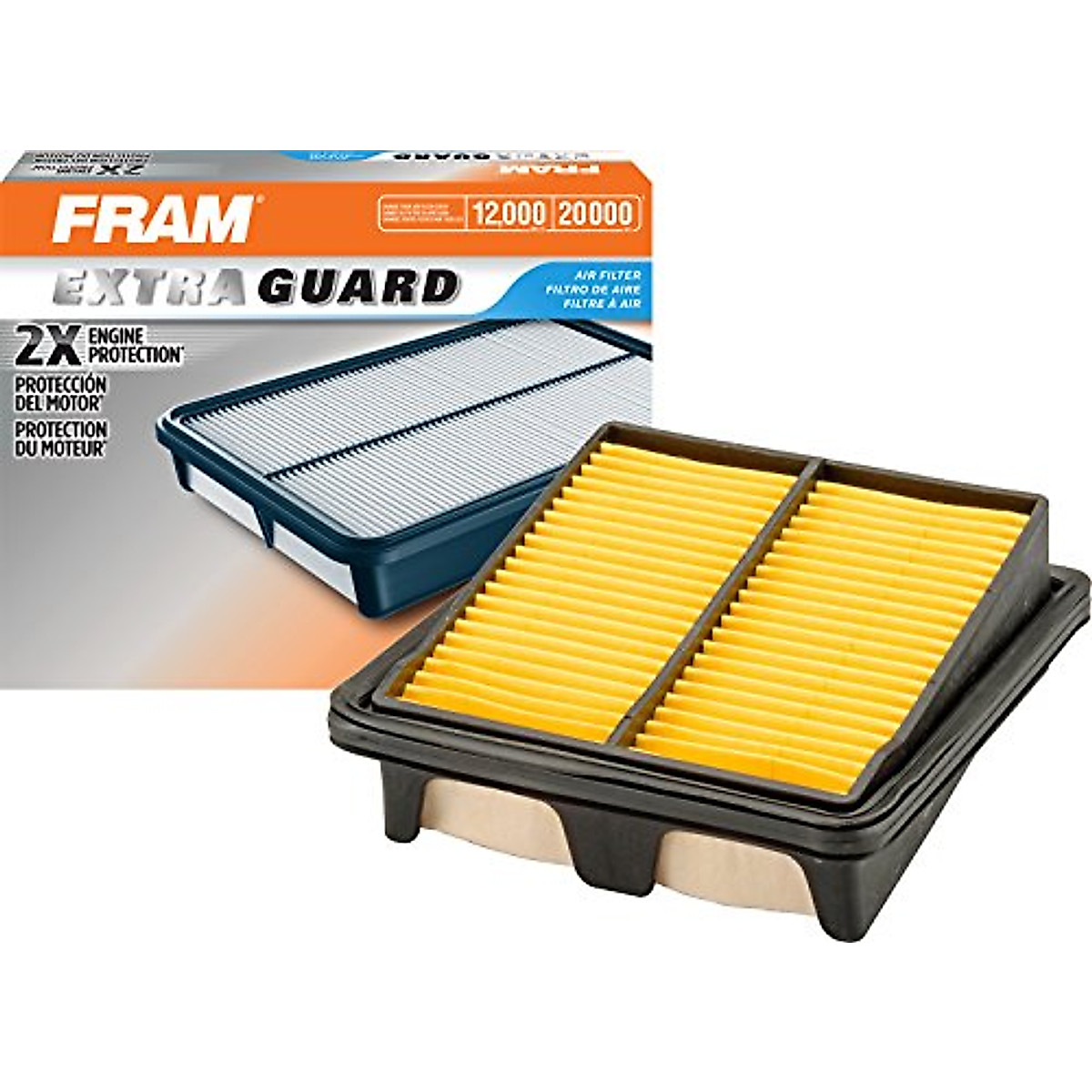 FRAM Extra Guard CA10233 Replacement Engine Air Filter for Select 2007-2008 Honda Fit (1.5L), Provides Up to 12 Months or 12,000 Miles Filter Protection