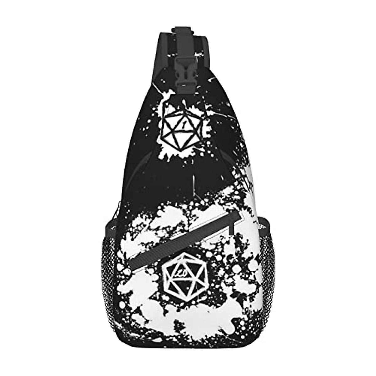 Men & Women Gym Crossbody Sack Satchel Outdoor Hiking Bag, Yin Yang Dice D20 Sling Bag Backpack Backpacking for Travel Hiking School - Small Tool Backpak