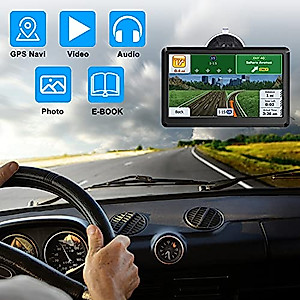 Car GPS Navigation GPS Navigation for Truck & RV & Car, Driver Alerts, Turn-by-Turn Directions, 2023 Map with Free Lifetime UpdateMap Update