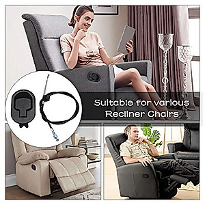Baridwon 2 Set Recliner Replacement Parts, Durable Recliner Release Pull Handle with Recliner Pull Cable, Repair Replacement Parts Compatible with Most Furniture of Recliner Chair Sofa Couch