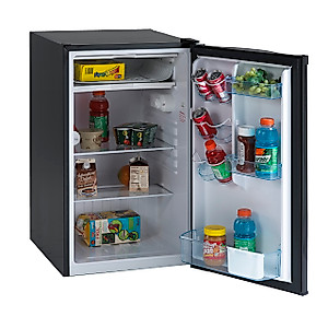 Avanti AVARM4416B Refrigerators, Glass Shelves, Door Freezer Compartment, Defrost, Energy Star, 4.4 cubic feet,Black, 33" x 19.3" x 22"