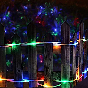ZSMPY Fairy Lights Solar String Light, Fairy Lights 100 Lights Multicolor 8-Modes 10m Christmas Lights for Patio, Garden, Home, Wedding, Pathway, Party