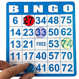 Yuanhe 100 Bingo Game Cards,Bingo Set, Kids Party Paper Card Games, School Classroom Family Gathering Activity, Casino Trip