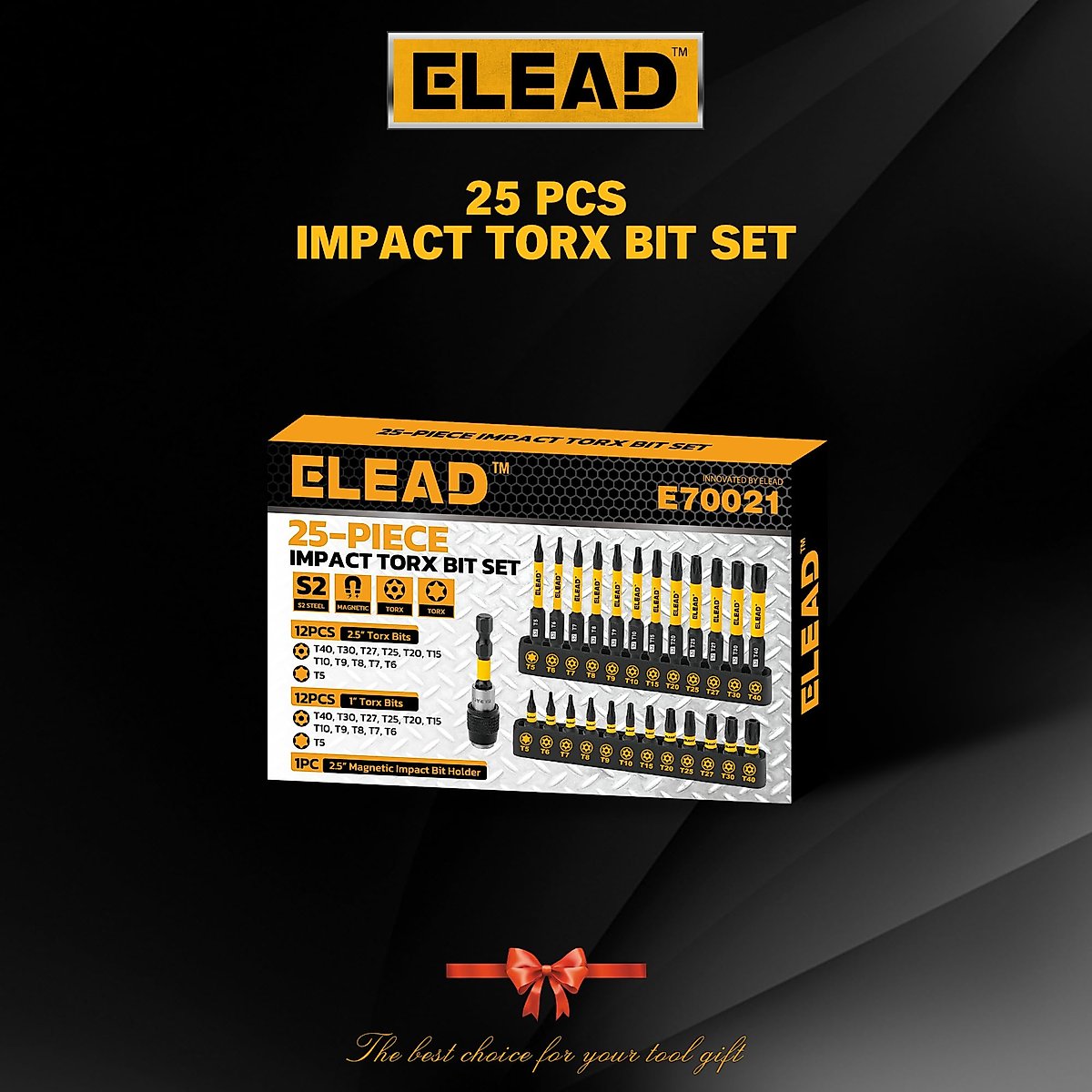 Tamper Proof Torx Bit Set: 25 Pieces T4-T40 Torx Bits Set | Torx Security Bit Set | Security Torx Bit Set | Star Bits Set | 1/4 Hex Torx Screwdriver Bit Sets