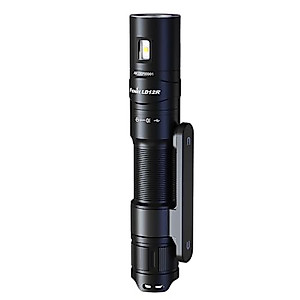 Fenix LD12R EDC Flashlight, 600 Lumen USB-C Rechargeable, AA Compatible, Main and Side Dual LEDs Work Light with Magnetic Clip and Lumentac AA Organizer
