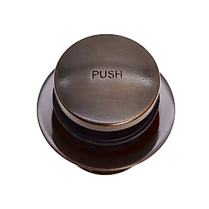 Westbrass D3322-12A 1-1/2" NPSM Tip-Toe Bathtub Drain Plug - Coarse Thread, Antique Bronze