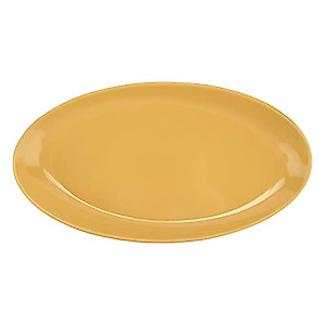 G.E.T. OP-1580-DJ Heavy-Duty Shatterproof Plastic Oval Melamine Serving Platter, 15" x 8", Dijon