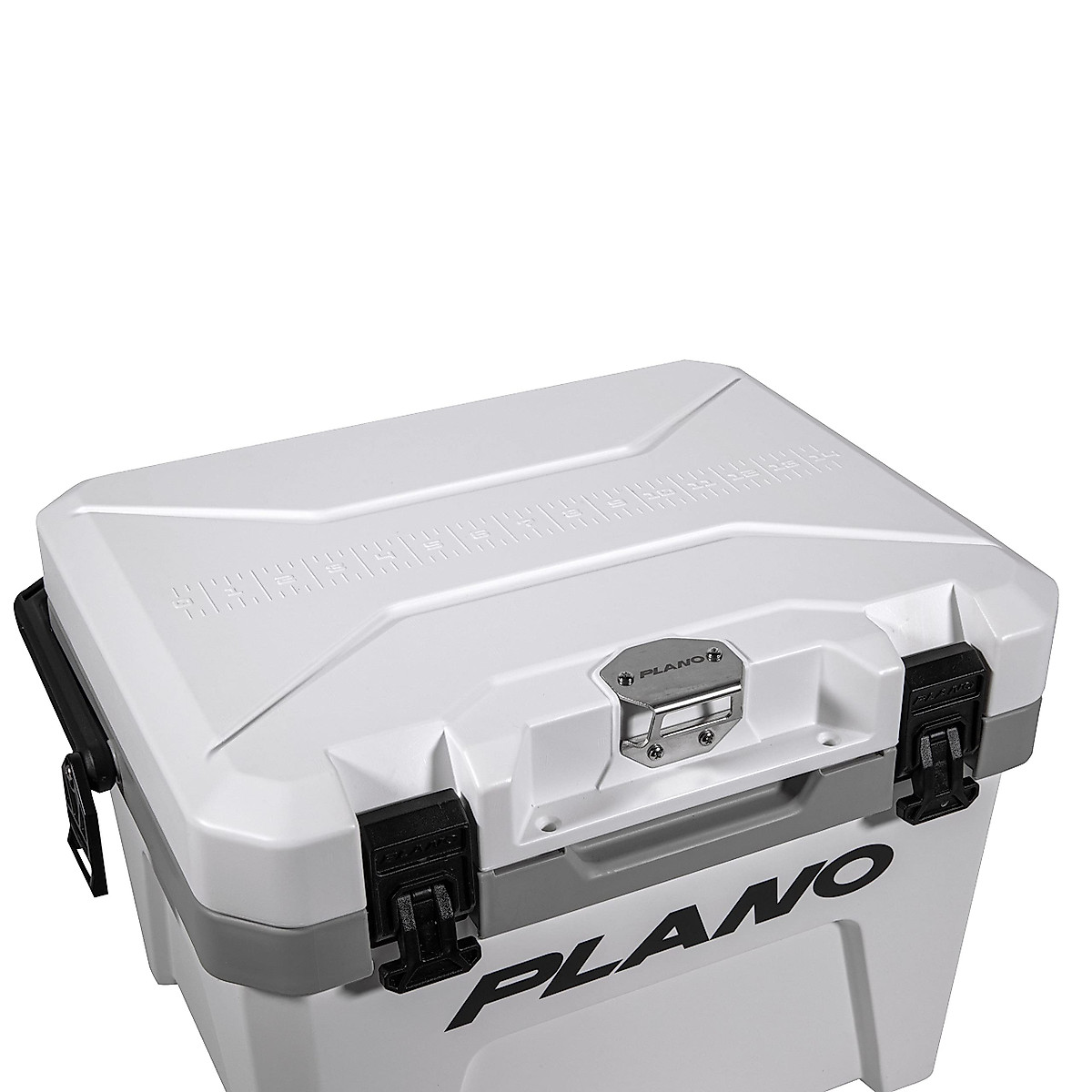 Plano Frost 21-Quart Hard Cooler, Includes Dry Basket, Small, White and Black, Durable, Insulated Ice Chest for Camping, Fishing, and Tailgating